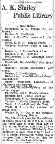 Something old, something new — Smiley Library books, that is